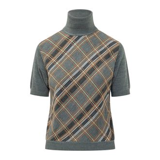 Tela Malika Pullover mit kurzen &Auml;rmeln - - Knitwear - Damen - Grau - S