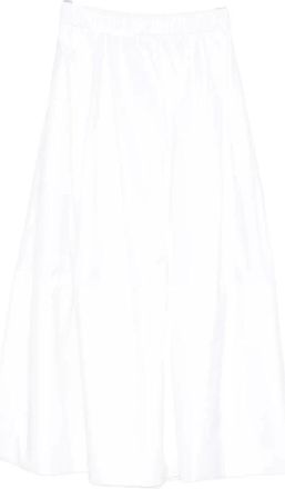 Co Femme, Jupes, Blanc, Taille: 38 FR Jupe ample en popeline de coton