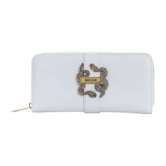 Just Cavalli Femme, Accessoires, Blanc, Taille: ONE Size Logo Plaque Wallet