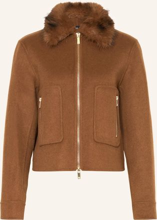 Riani Riani Jacke Mit Abnehmbarem Kunstfell braun