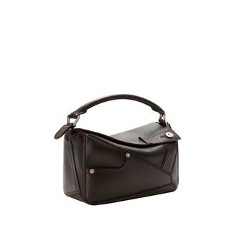 Loewe Petit sac Puzzle Panta en cuir de veau brillant