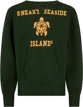 Dsquared2 Homme, Sweatshirts et sweats &agrave; capuche, Vert, Taille: XL SweaT-shirt ras du cou graphique
