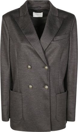 Circolo 1901 Femme, Vestes, Brun, Taille: 36 FR Giaccia Doppiopetto Lana