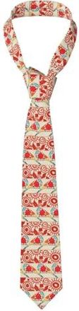 Generic Cravate DAffaires Fleurs, Rayures Et Oiseaux Style Folk &Eacute;troit Men Tie &Eacute;l&eacute;gant Cravate Pour L&Eacute;cole Travail Mariage