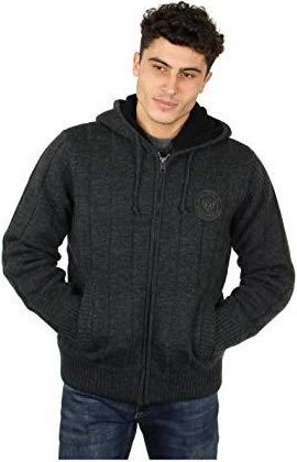 Schott NYC Pull/Sweater Homme, Gris (Heather Anthracite), (Taille Fabricant: Medium)