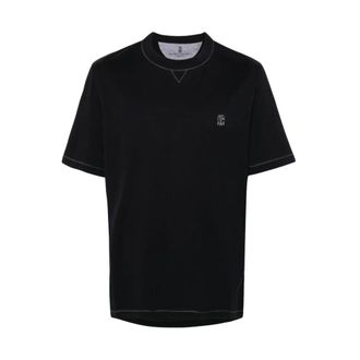 Brunello Cucinelli T-Shirt - - Tops - Herren - Blau - XL