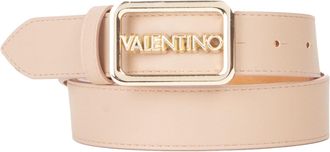 Valentino Around Plaque Buckle Belt W95 Beige/Oro - k&uuml;rzbar