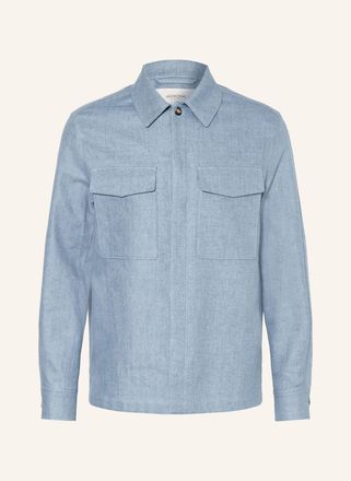 Agnona Agnona Overjacket Aus Leinen In Jeansoptik blau
