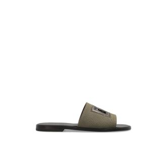 Dolce & Gabbana Homme, Chaussures, Brun, Taille: 43 EU Slides en cuir