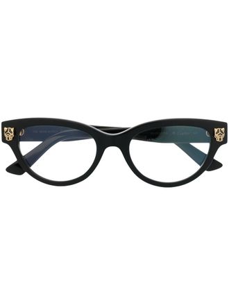 Cartier lunettes de vue Panther &agrave; monture ronde - Noir