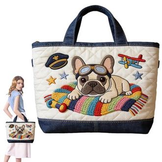 Generic Sac fourre-tout matelass&eacute;, sac &agrave; bandouli&egrave;re en coton matelass&eacute; floral, sac &agrave; main pour femme, sac &agrave; main rembourr&eacute; doux, grande capacit&eacute;, sac fourre-