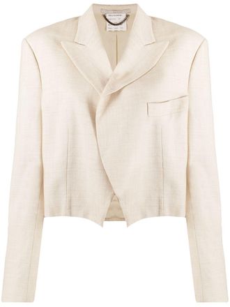 Stella McCartney blazer &agrave; coupe crop - Tons neutres