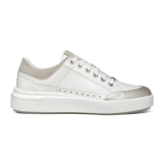 Geox D DALYLA A Sneaker, White/LT Grey, 41 EU