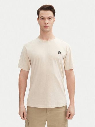 Indicode T-Shirt Carlsin 41-121 Beige Regular Fit