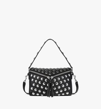MCM Diamant 3D Schultertasche in Galactic-Gala-Lammleder