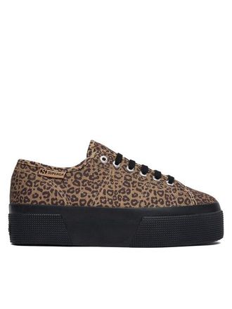 Superga Sneakers aus Stoff 3790 Platform S8145YW Braun