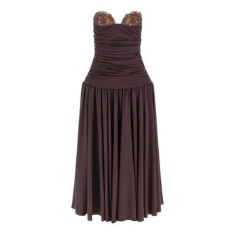 Magda Butrym &Auml;rmelloses schulterfreies Kleid - - Dresses - Damen - Braun - S