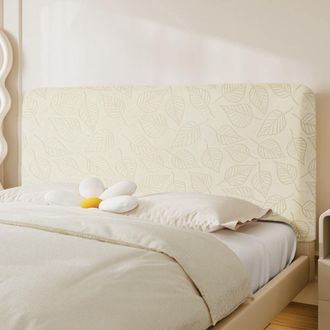 Generic Dehnbarer Kopfteilbezug Doppelbett Queen Bett California King Bett Staubdichter Schutz f&uuml;r Schlafzimmerdekoration Wei&szlig; 190-218cm/75-86in