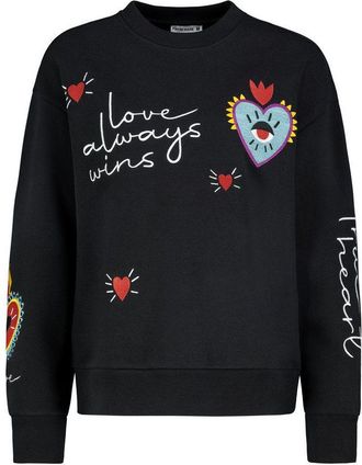 Fresh Made Sweatshirt Damen Pullover langarm bestickt Sweater, Sweatpullover