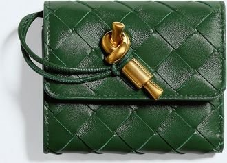 Bottega Veneta Portefeuille Tri-Fold Andiamo - Vert - Femme - Unisex