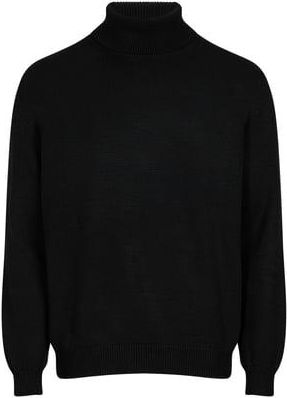 A|X Armani Exchange Pull droit &agrave; col roul&eacute; en coton et laine vierge m&eacute;lang&eacute;