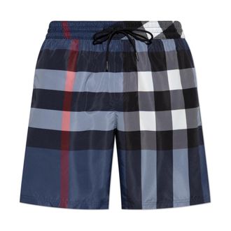 Burberry Karierte Badeshorts - - Swimwear - Herren - Blau - S
