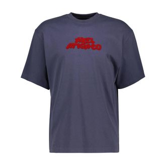 Axel Arigato Flock T-shirt - - Tops - Herren - Blau - M