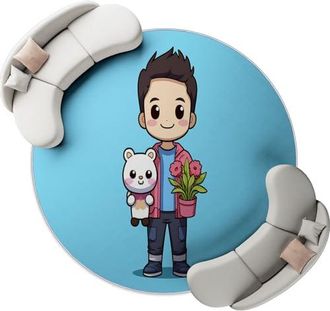 Generic 180 cm Tapis Rond en Laine synth&eacute;tique - Motif Anime Dessin Anim&eacute; Personnage antid&eacute;rapant Lavable Tapis pour Chambre denfant Salle &agrave; Manger Salle de J