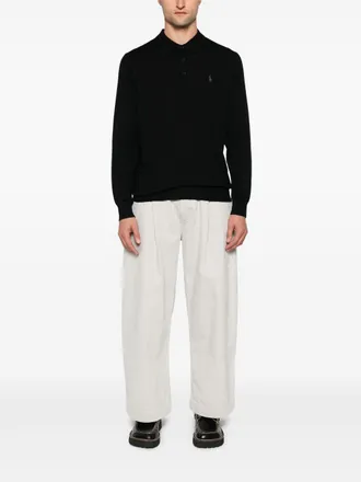Polo Ralph Lauren Mens Polo Sweater Black Wool