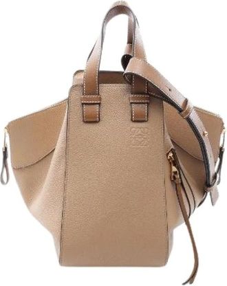 Loewe Sac &agrave; main en cuir Hammock Small Pre-owned - Femme - Pre-owned - Beige - Taille: ONE Size