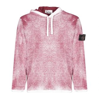 Stone Island Garment-Dyed Cotton Hoodie - - Sweatshirts & Hoodies - Herren - Rosa - XL