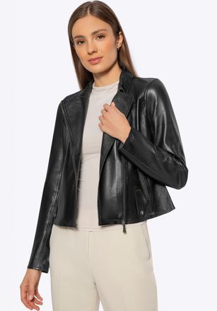 Wittchen Damen-Lammfelljacke, Schwarz, Naturleder