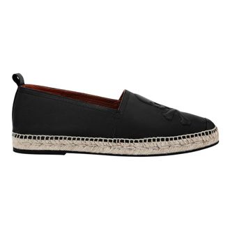 Philipp Plein Homme, Chaussures, Noir, Taille: 44 EU Espadrilles en cuir Skull