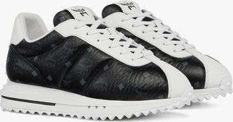 MCM Sneaker Diamante aus gestepptem Leder mit Monogramm