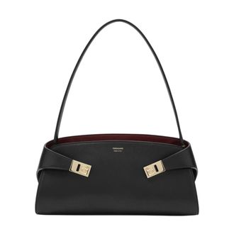 Ferragamo Hug East-West Schultertasche - - Bags - Damen - Schwarzk - ONE SIZE