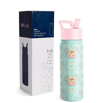 Simple Modern Bouteille dEau pour Enfants avec Paille | Gobelet Thermique en Acier Inoxydable Isol&eacute; R&eacute;utilisable pour Gar&ccedil;ons et Filles | Summit Collection | 530ml 
