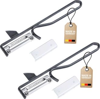 Westmark Sparschäler Black Edition, 2 Stk. - Ergonomische Kartoffelschäler aus Metal mit Edelstahlklinge - Universalschäler für Gemüse & Obst - Anthrazit, 15,7