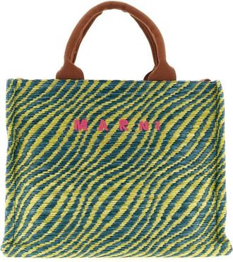 Marni Femme, Sacs, Multicolore, Taille: ONE Size Petit cabas ondul&eacute; &agrave; effet raphia