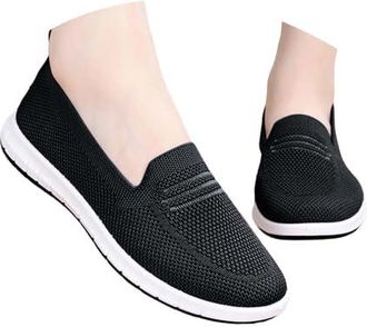 Generic Chaussures basses pour femme - Chaussures tricot&eacute;es classiques - Respirantes - Chaussures de sport - Pieds larges - Chaussures de sport - Chaussures d