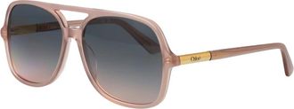 Chlo&eacute; Pilotenbrille - - Accessories - Damen - Beige - 57 MM