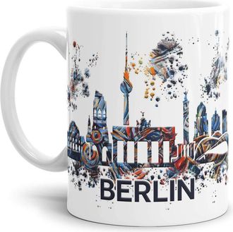 Tassendruck Berlin-Tasse Skyline - Kaffeetasse/Mug/Cup - Qualität Made in Germany