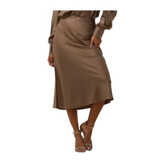 Y.A.S Yaspella HW Midi Rock - - Skirts - Damen - Braun - L