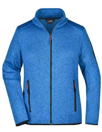 James & Nicholson Fleecejacke Damen Slim Strickfleece Jacke / Fleecejacke ohne Kapuze Innen angeraut
