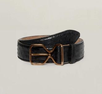 Reptiles House Elise - Straußengürtel - Schwarz