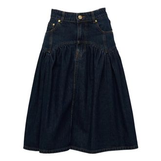 Ganni Jupe en jean - Femme - Jupes - Bleu - Taille: 30 FR