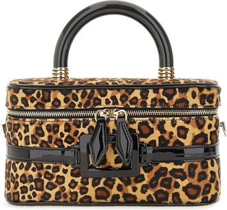 Roger Vivier Womens Mini Vanity Belle Vivier Bag Animalier Calf Leather Handbags Hand