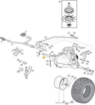 STIGA Sports Hydrostatischer Antrieb ORIGINAL STIGA Rasentraktor FX PRO KW 118400994/0