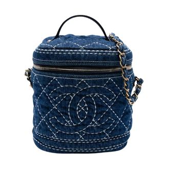 Chanel Pre-owned Quilted Vanity Case - - Pre-owned - Damen - Blau - ONE SIZE