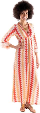 PHO Firenze Femme, Robes, Multicolore, Taille: 42 FR Zigzag Maxi Dress