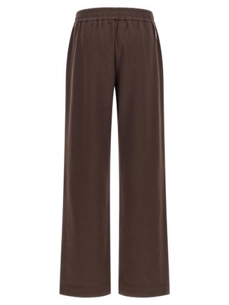 Moncler Double Knit Cotton Blend Joggers - Brown